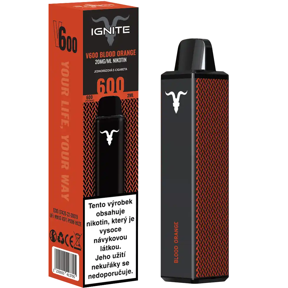 Ignite Vape V600 Blood Orange | IGNITE CZ – cz.IGNITE